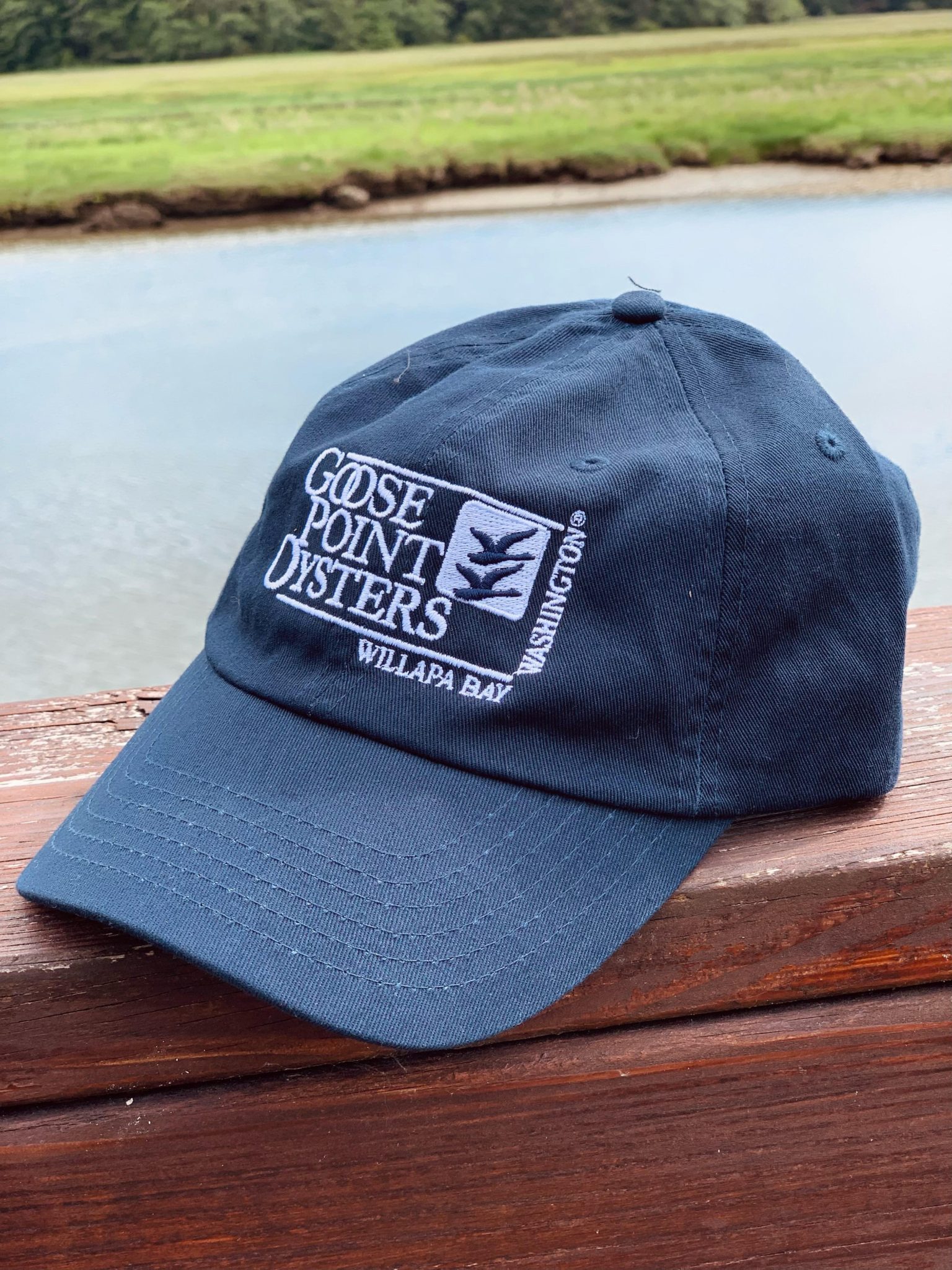 Goose Point Oysters Adjustable Hat - Goose Point Shellfish Farm & Oystery